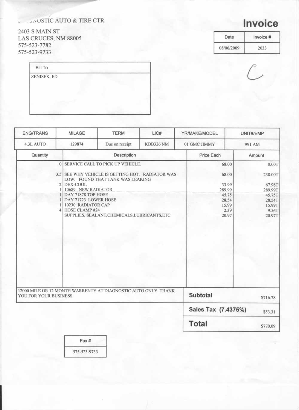 Diagnostic Auto and Tire Repair - My Review of a Mechanic and ...